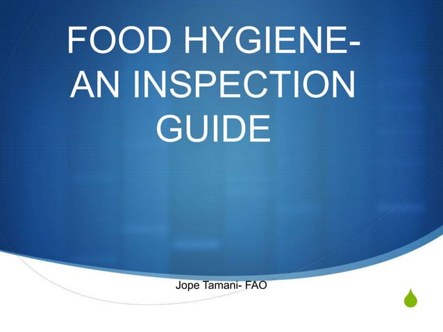 Food Hygiene Inspection Guide | PPTX | Home Appliances | Home & Garden