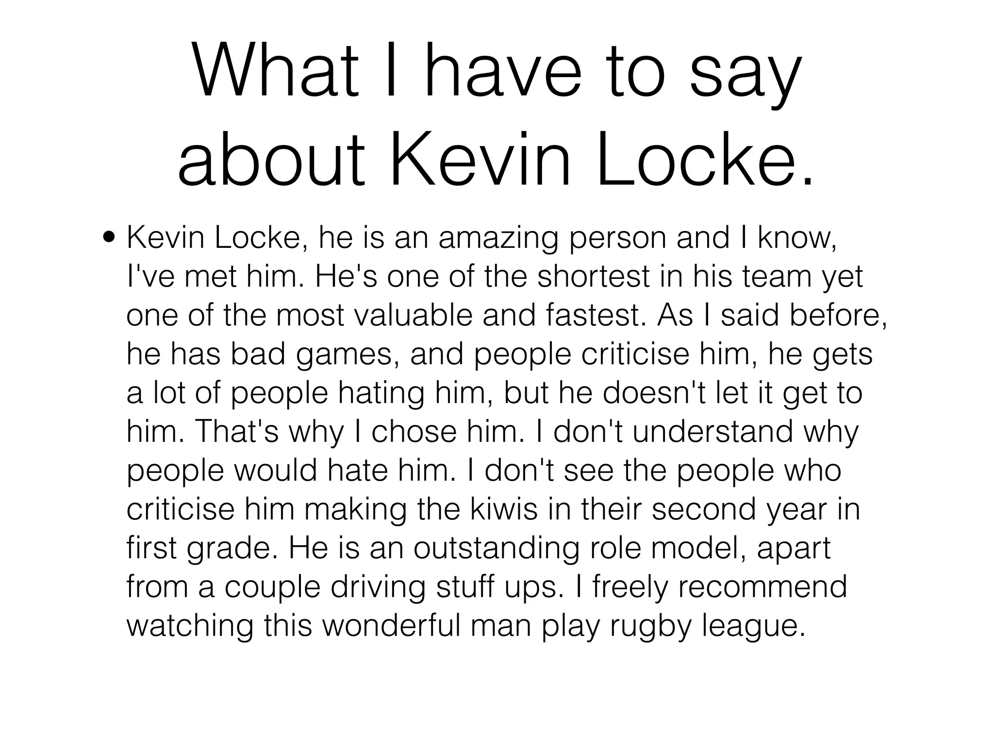 Kevin Locke | PDF | Rugby League | Rugby