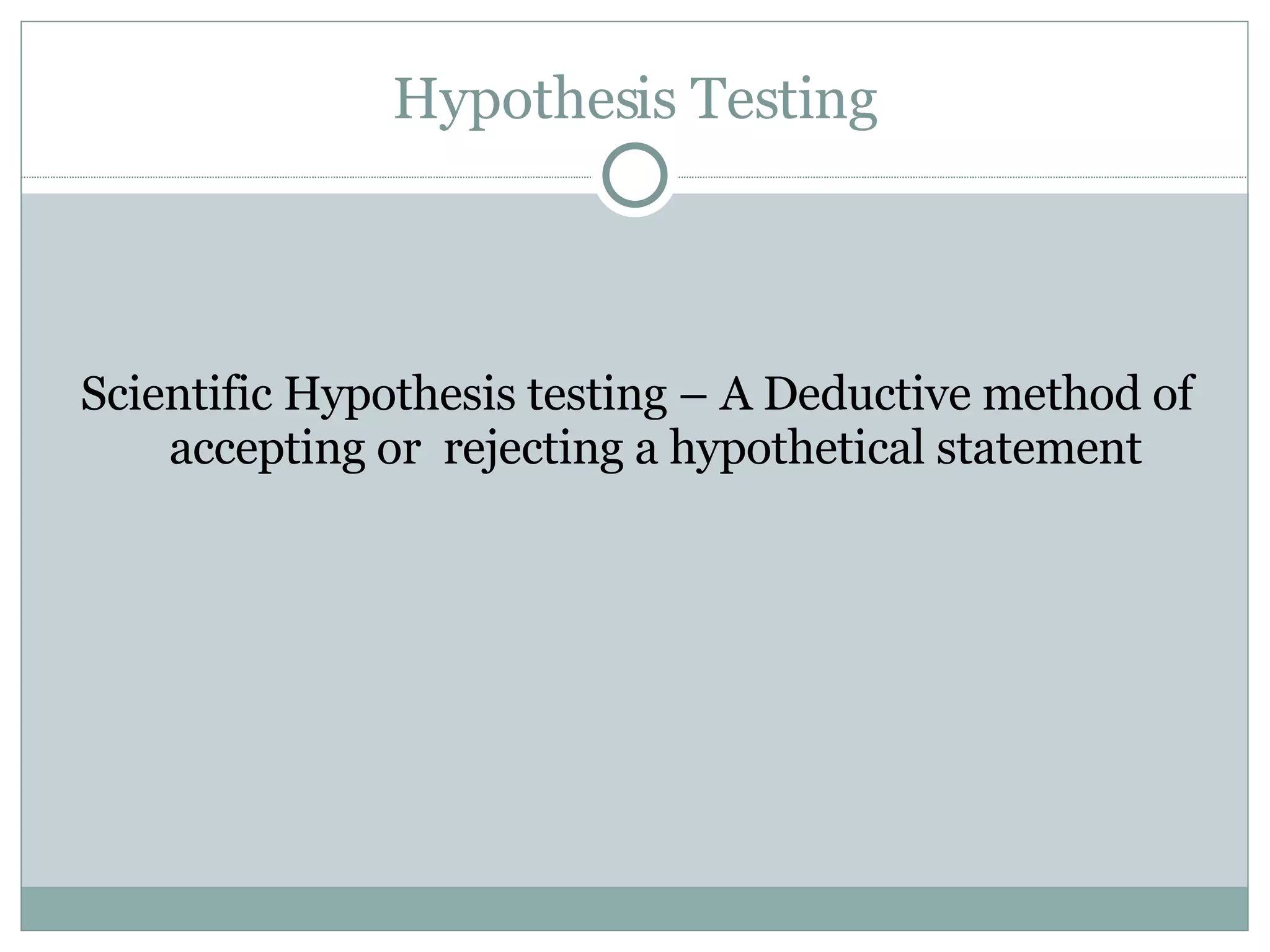 hypothesis testing | PPT