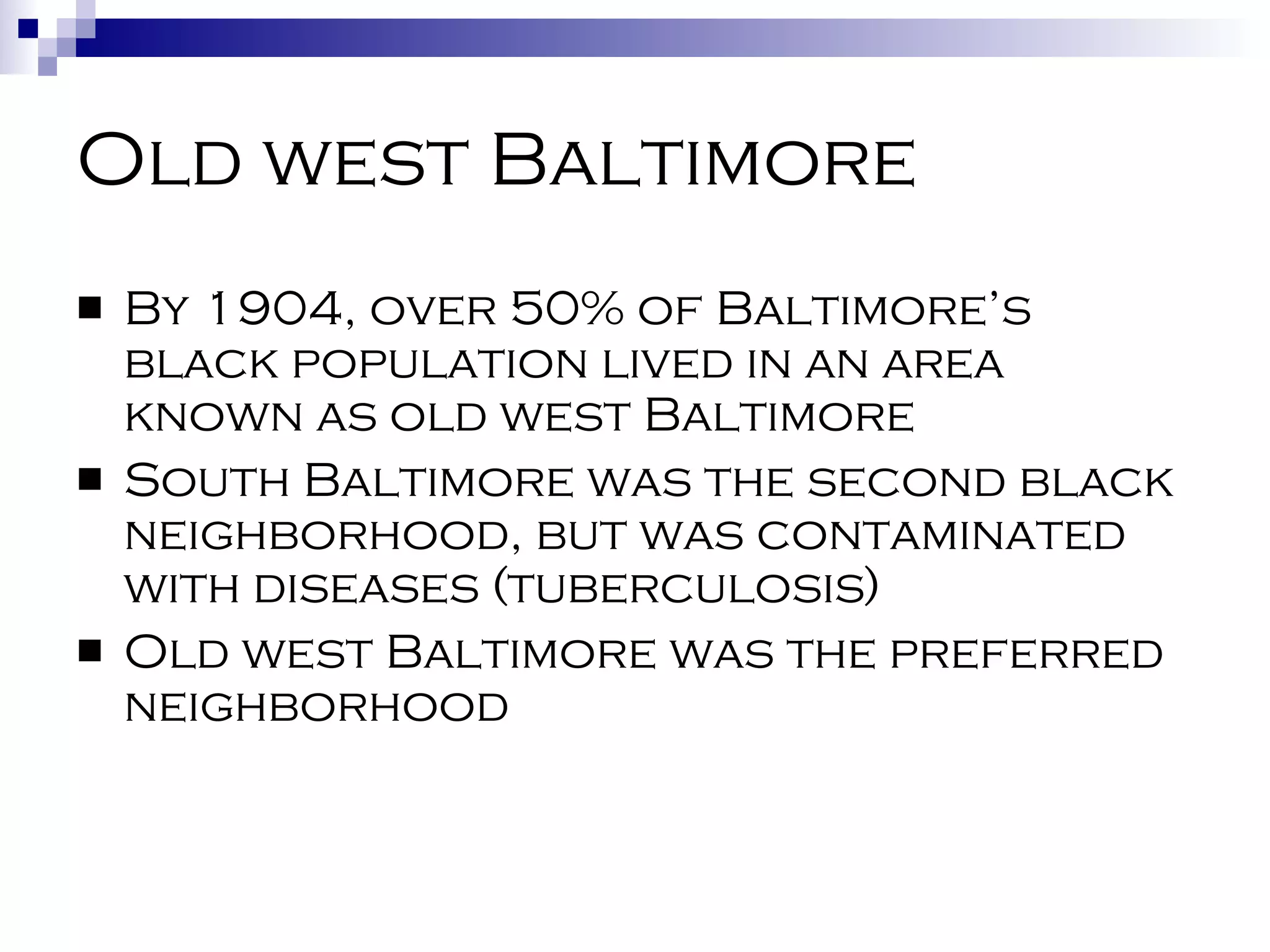 Historic Baltimore Presentation | PPT