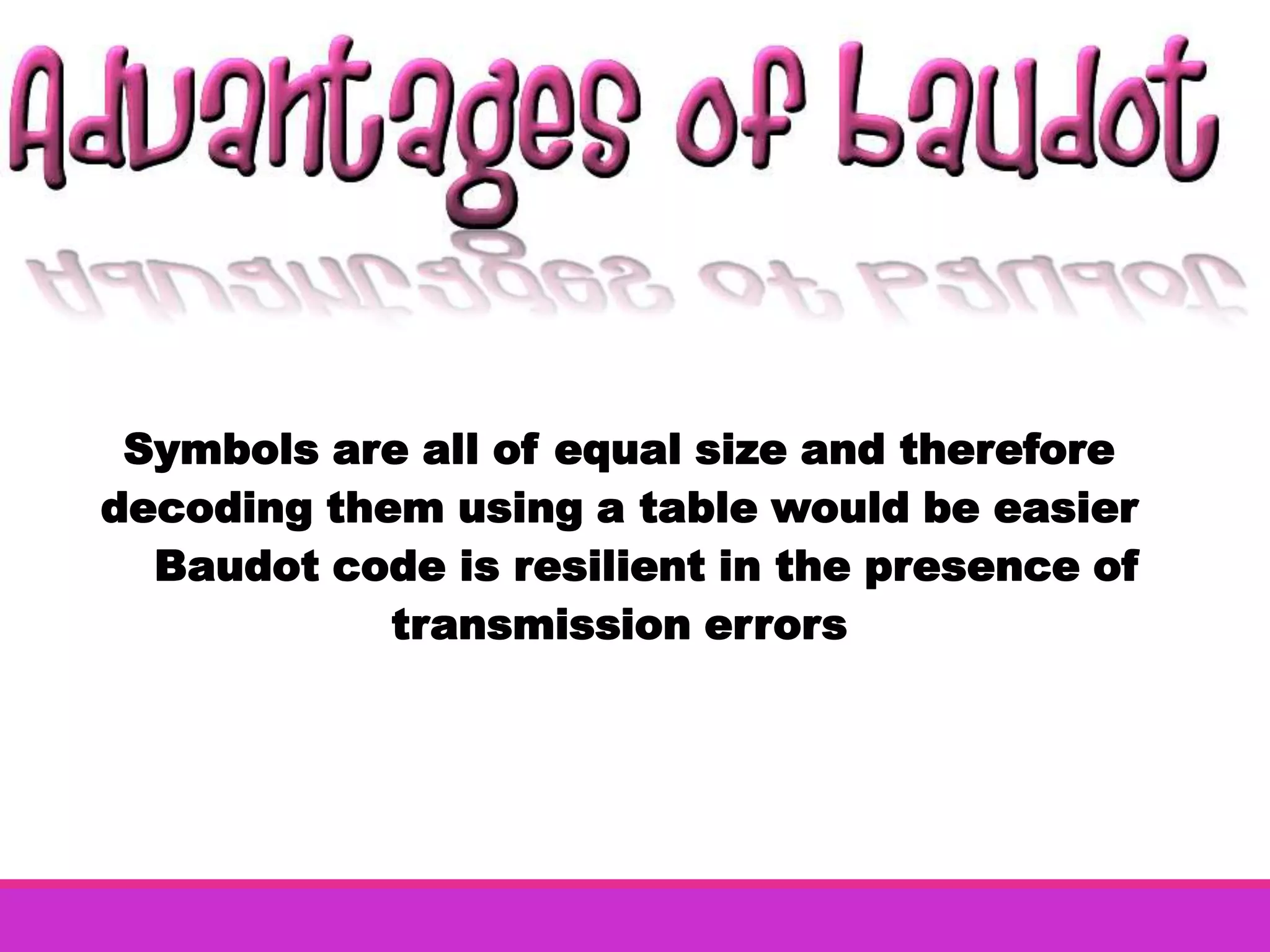 ASCII CODE & BAUDOT CODE | PPTX | Programming Languages | Computing