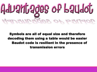 ASCII CODE & BAUDOT CODE | PPTX | Programming Languages | Computing