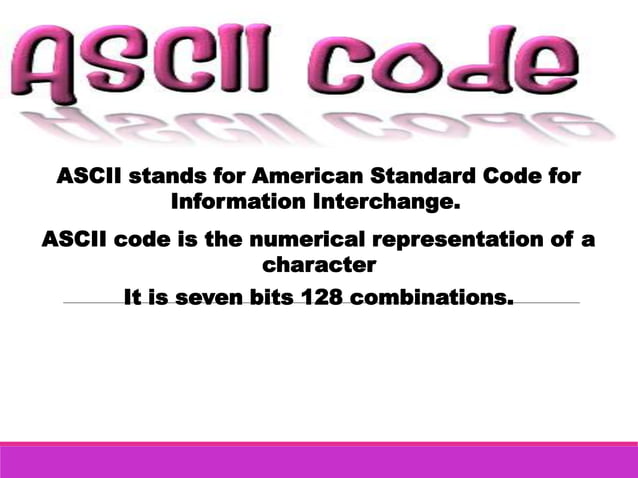 ASCII CODE & BAUDOT CODE | PPTX | Programming Languages | Computing