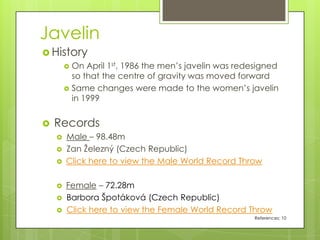 Common Injuries in Javelin | PPTX