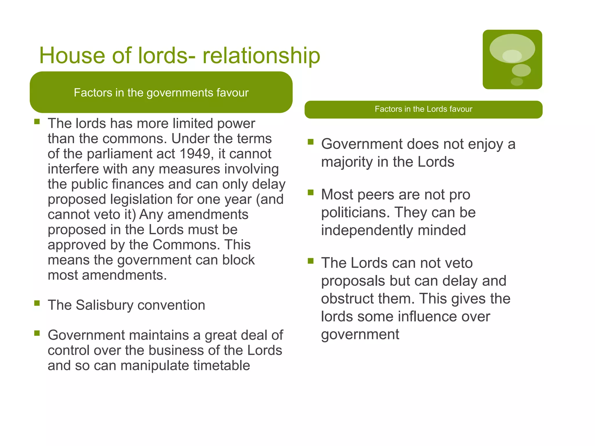 House of Commons and Lords | PPTX