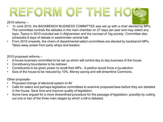 House of Commons and Lords | PPTX