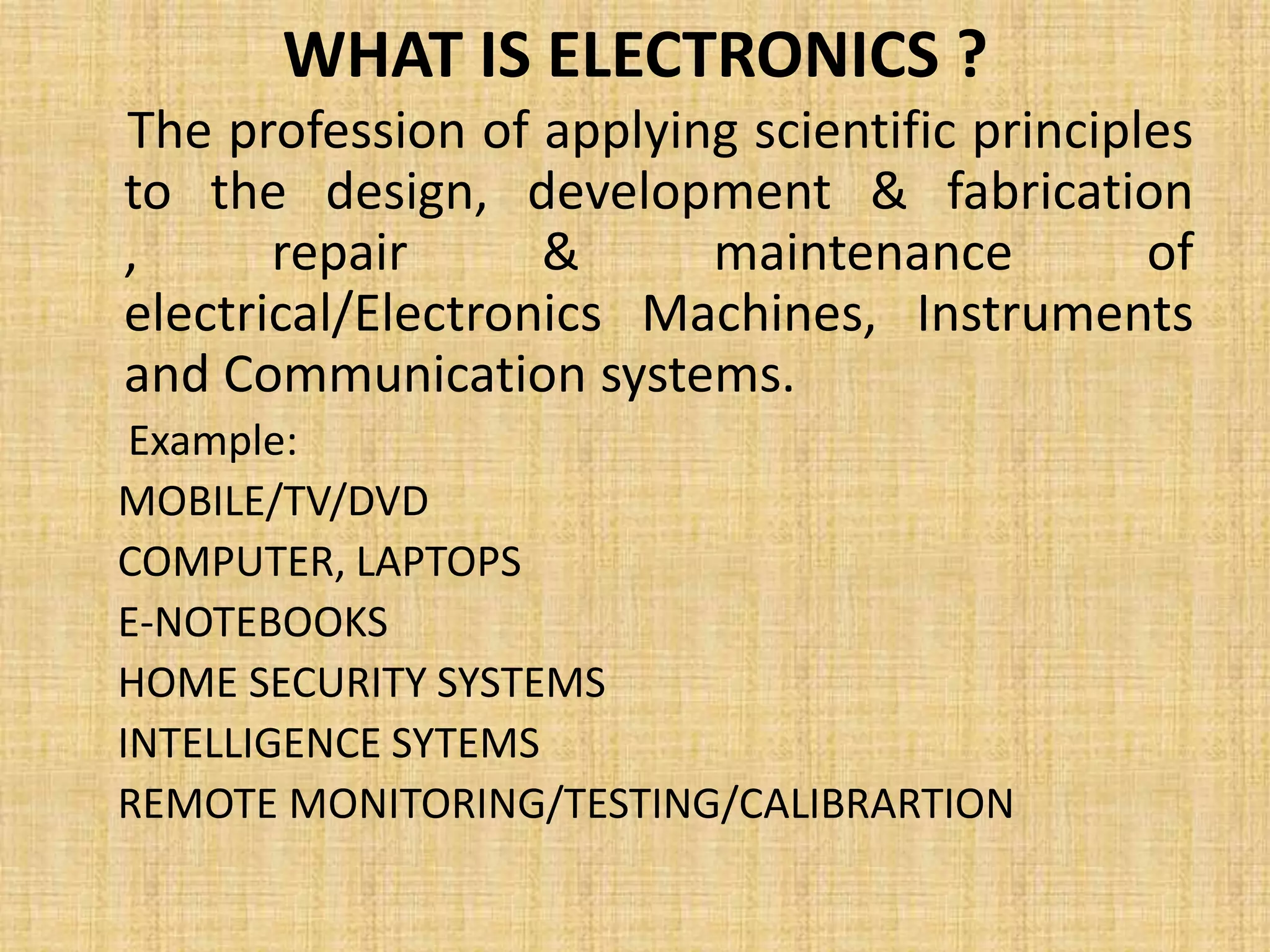 Introduction of electronics and communication Branch | PPTX