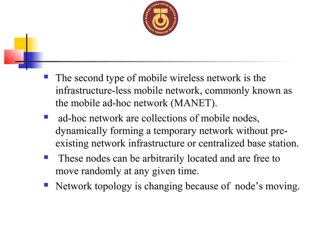 An alternative Routing Mechanisms for Mobile Ad-hoc NetworksPresentation2 | PPT