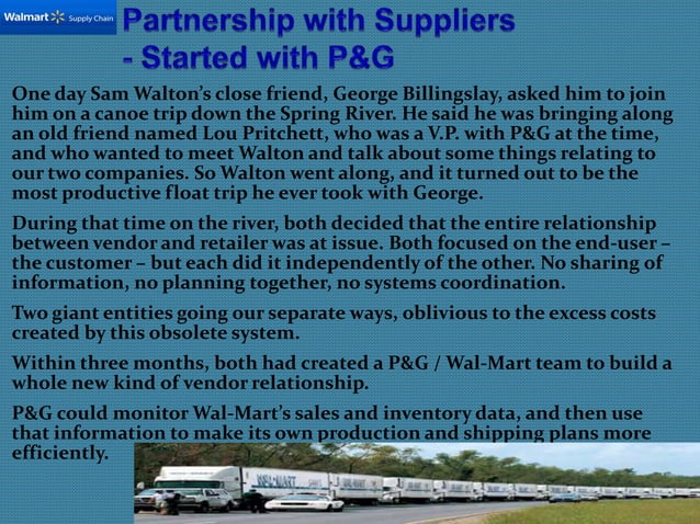 walmart supply chain management | PPTX | Logistics | Business