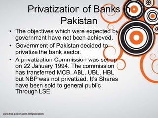 nationaliztion & Privatization of banks | PPTX