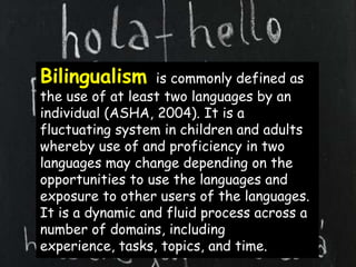 MULTICULTURAL EDUCATION Bilingualism and Multilingualism (BSED TLE 3 ...
