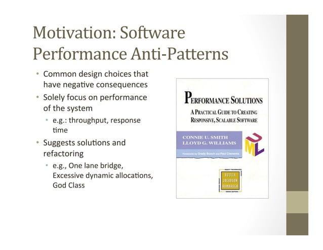 Towards Detecting Performance Anti Patterns Using Classification Techniques Ppt Free Download