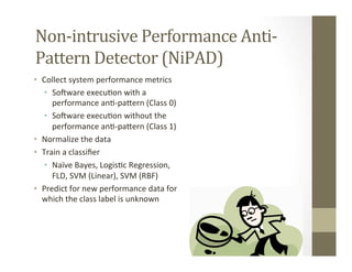 Towards Detecting Performance Anti-patterns Using Classification ...