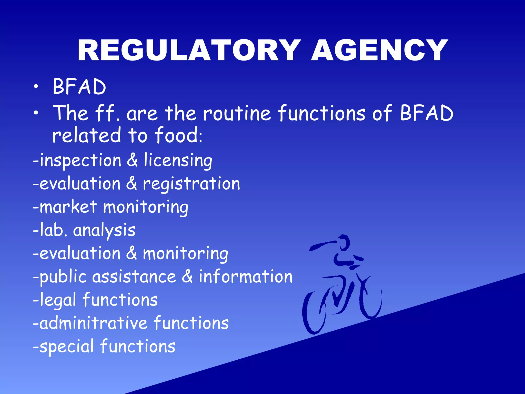 The laws and agencies relating food safety and sanitation | PPT
