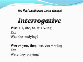 The Past Continuous Tense | PPT
