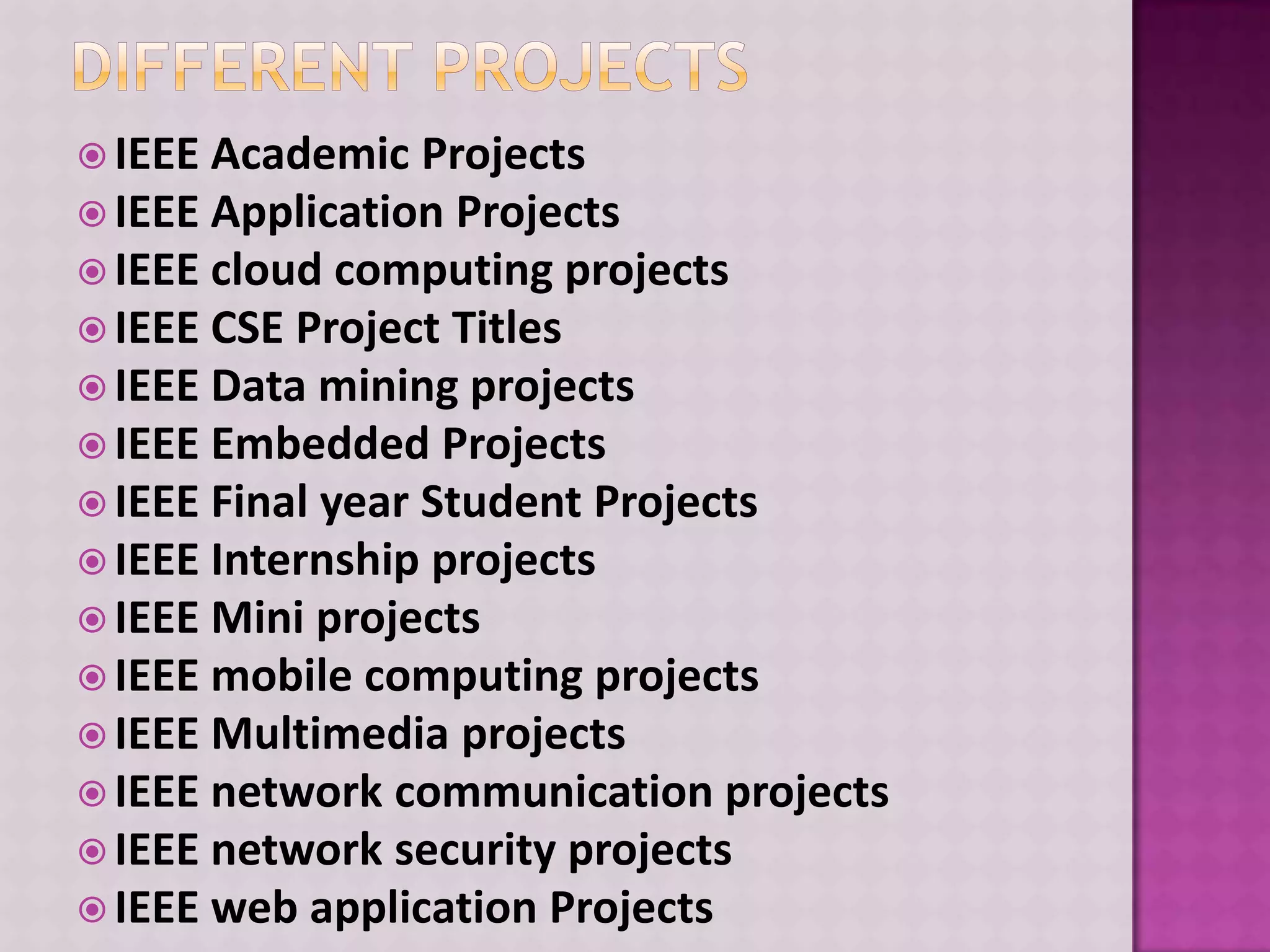 IEEE Projects | PPT