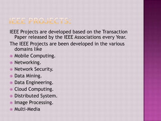 IEEE Projects | PPT
