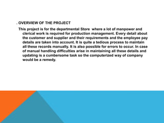 departmental store | PPTX