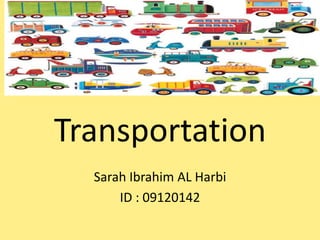 Transportation vocabulary | PPTX