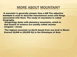 landforms of earth | PPTX