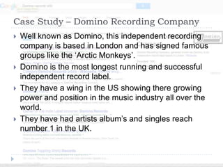 The major differences between a major and an independent record company ...