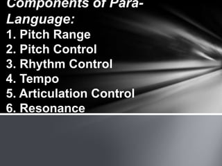 Non Verbal apects of communication | PPT