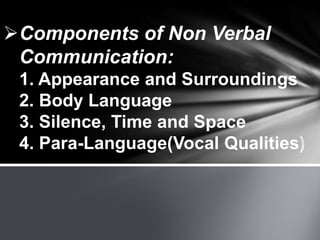 Non Verbal apects of communication | PPT