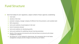 Profile of Mutual Fund Market in Italy vis-a-vis India | PPT