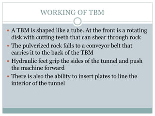 tunnel boring machine | PPTX