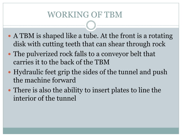 tunnel boring machine | PPTX