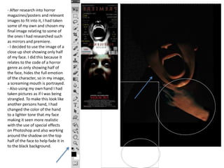 Horror poster and magazine analysis | PPTX