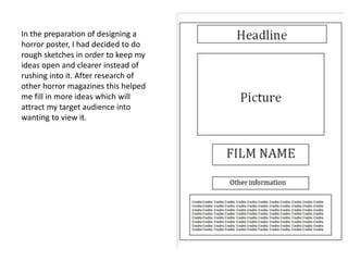 Horror poster and magazine analysis | PPTX