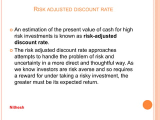 Risk analysis in capital budgeting | PPTX