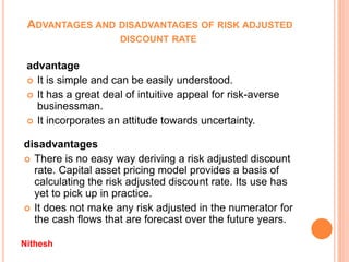 Risk analysis in capital budgeting | PPTX