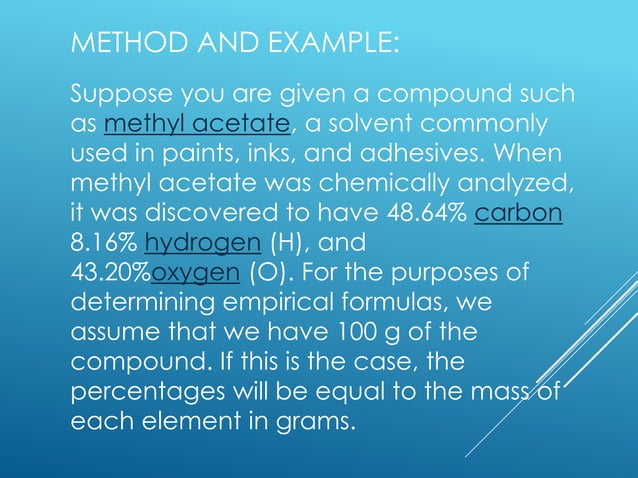 Qualitative and Quantitative Analysis, Empirical and Molecular Formula ...