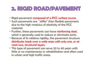 ROADS/PAVEMENT & TYPES OF ROAD BY ENGR SAAD ULLAH WEC | PPT