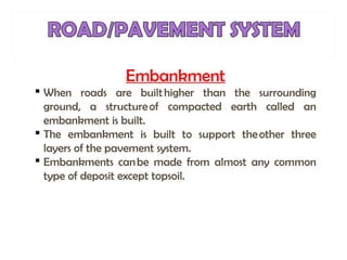 ROADS/PAVEMENT & TYPES OF ROAD BY ENGR SAAD ULLAH WEC | PPT