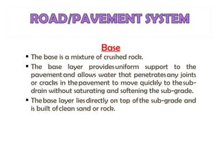 ROADS/PAVEMENT & TYPES OF ROAD BY ENGR SAAD ULLAH WEC | PPT