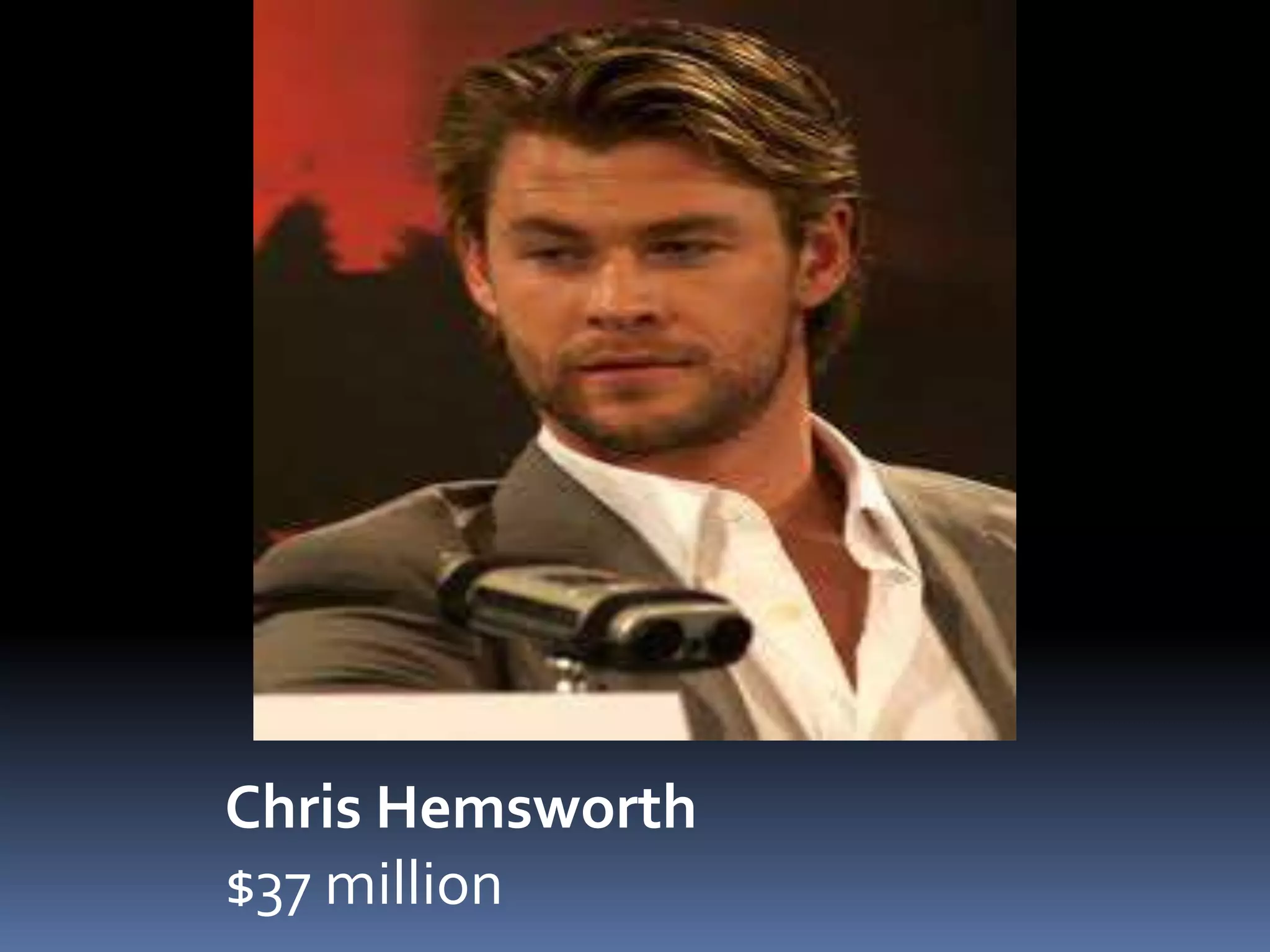 The highest paid Hollywood actors | PPTX