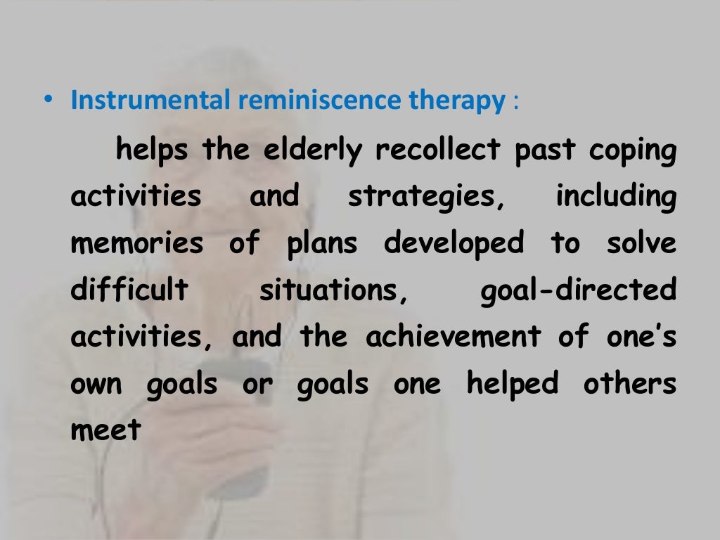 Reminiscence Therapy