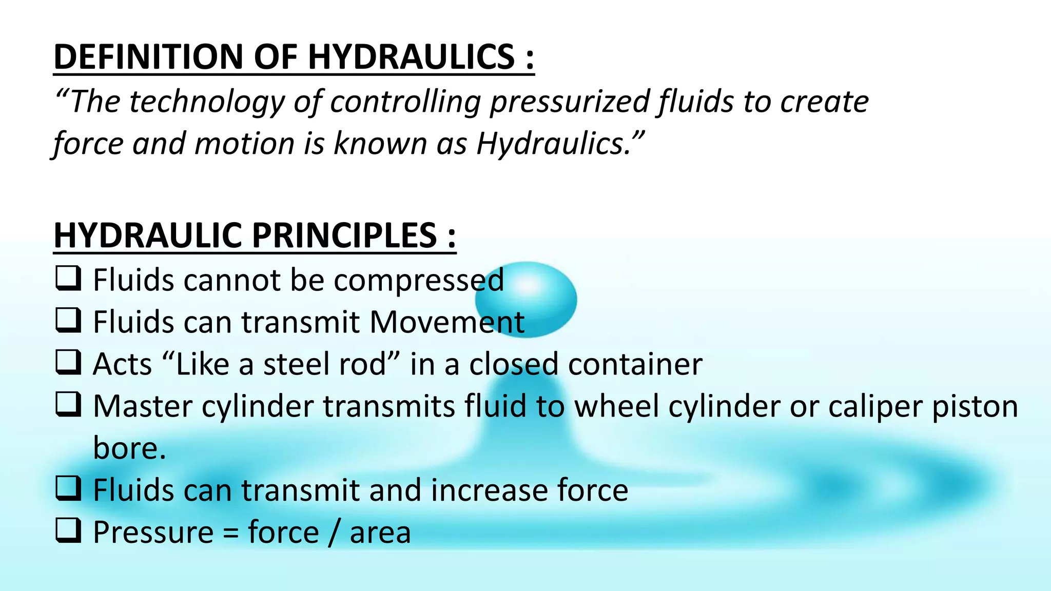 hydraulic braking system | PPTX