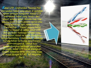 Definisi kabel jaringan | PPT