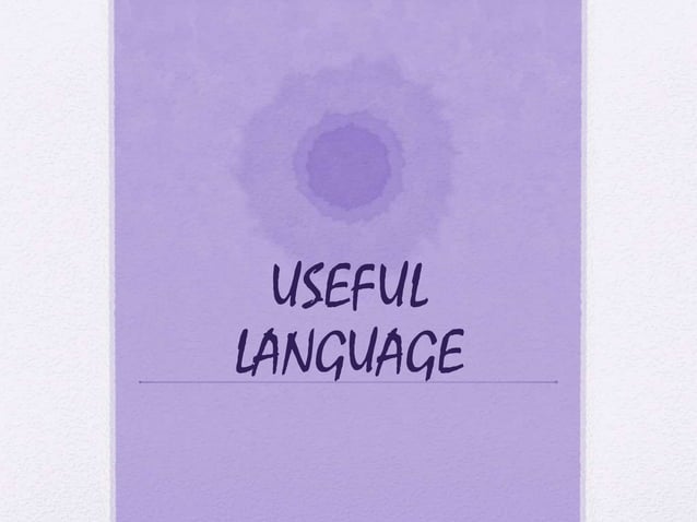 USEFUL LANGUAGE | PPTX