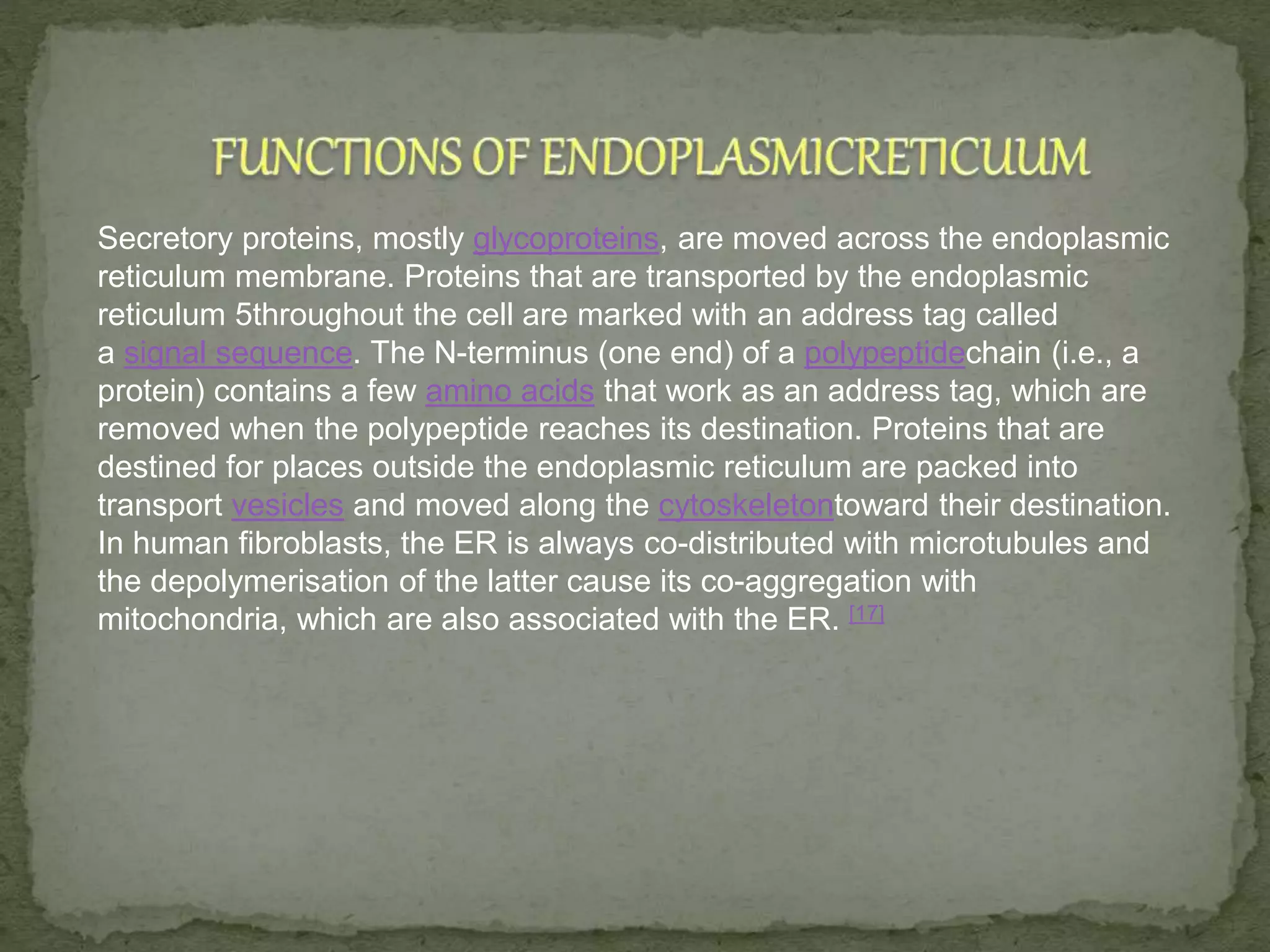 ENDOPLASMIC RETICULUM | PPTX