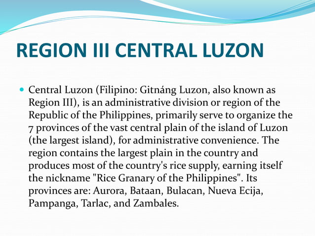 REGION III CENTRAL LUZON Geography | PPTX