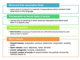 Linguistic- Approaches of Internal Organisation of Vocabularies | PPT