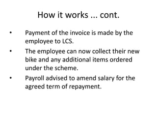 Cycle to work scheme | PPTX