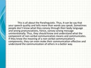 Paralinguistics | PPTX