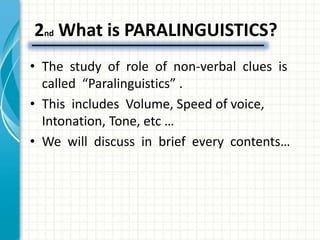 Paralinguistics | PPTX