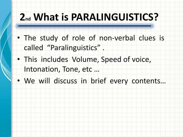 Paralinguistics | PPTX